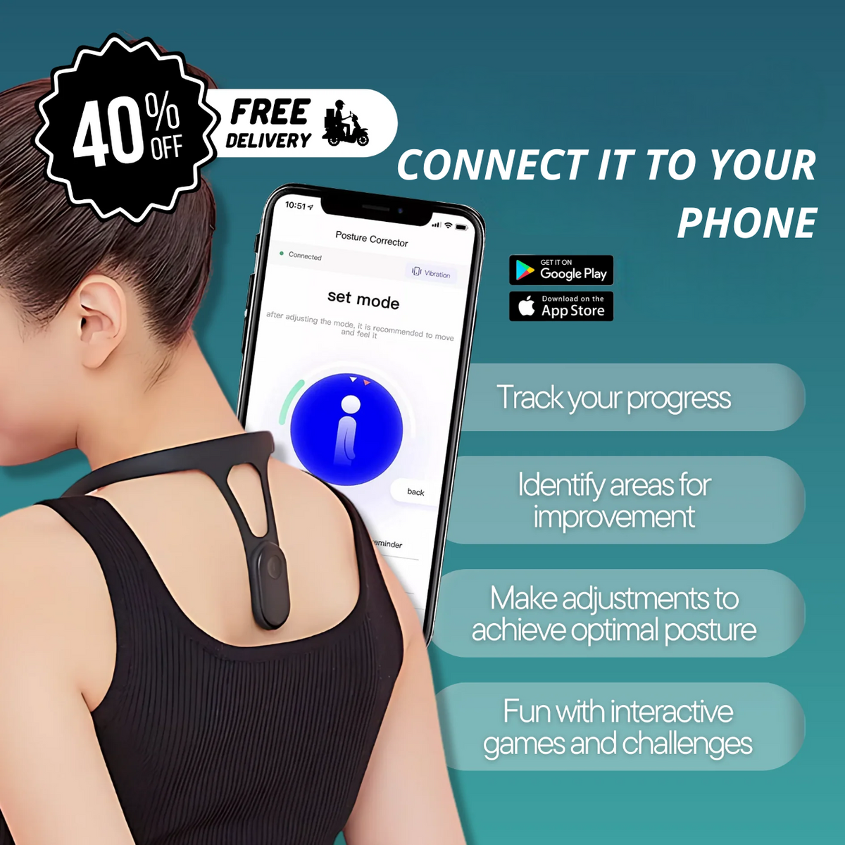 PosturePal® Smart Posture Trainer – ExtraHealthy